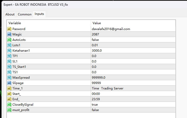 EA ROBOT INDONESIA BTCUSD V3_fix - 无广告 - 2024-03-11 | 非与或